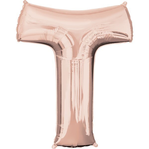 Rose Gold Letter 'T' Balloon - Etsy