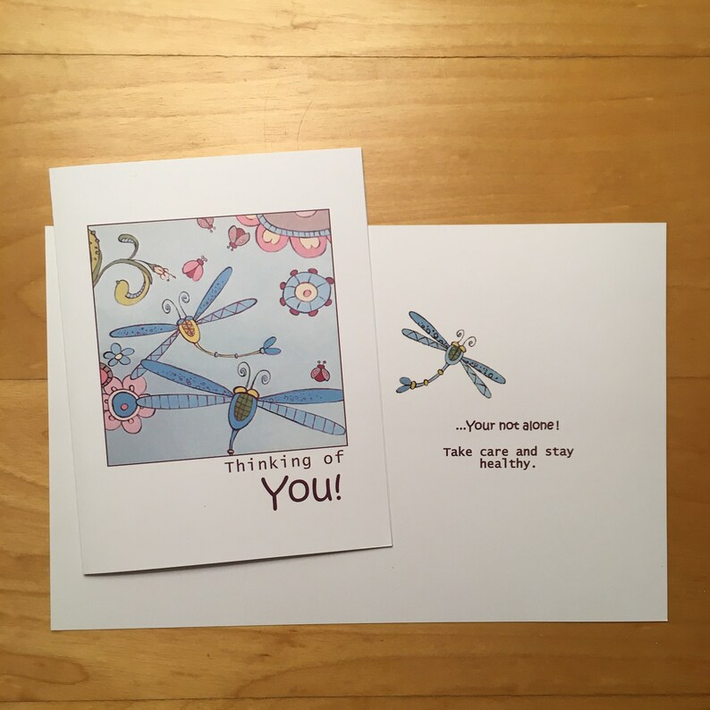 Thinking of You Note Card Set of 7 - Etsy