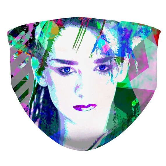 Boy George Mask Custom Face Mask With Filter Pocket Face Mask | Etsy