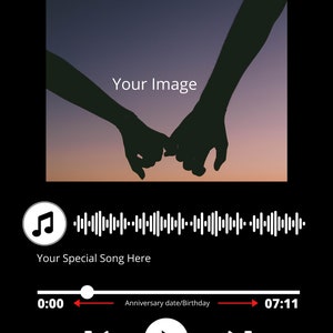 Personalized Music Album Cover With QR Code for Anniversary, Birthday ...