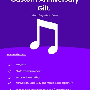 Personalized Music Album Cover With QR Code for Anniversary, Birthday ...