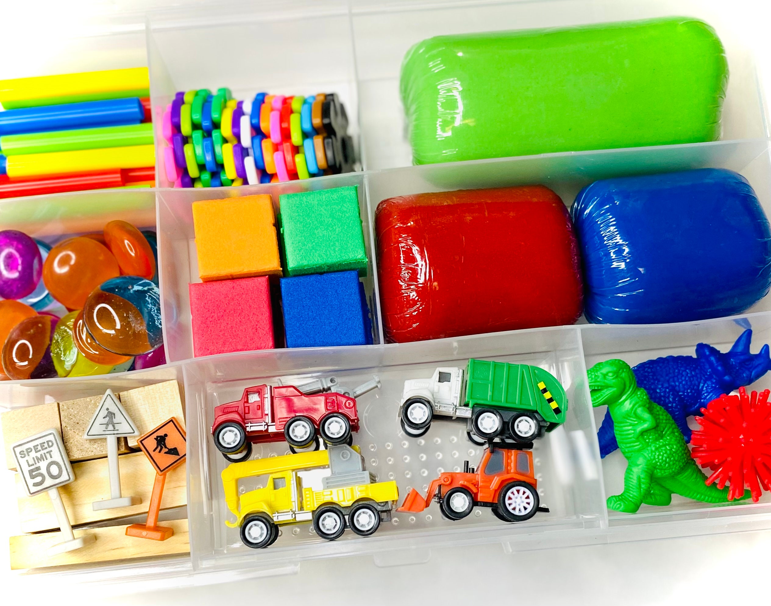 Truck and Dino Play Dough Kit | Mini Truck and Dino Kit | Car Busy Box ...