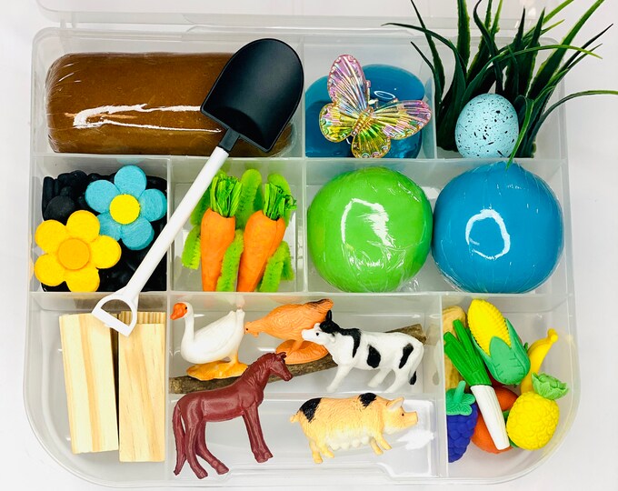 Farm Play Dough Kit | Farm Sensory Kit | Farm Animal Play Dough Kit ...