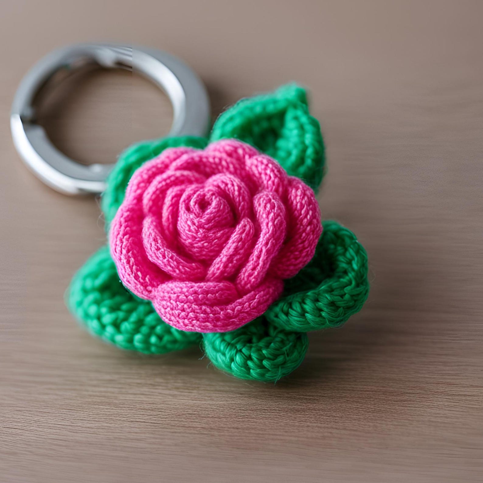 Crochet Rose Keychain Pattern: Easy Step-by-step Guide (PDF) - Etsy