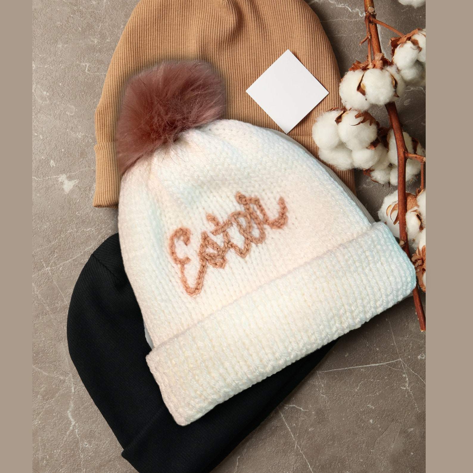 Gorro De Niña Personalizado, Con Nombre, Gorros De Niña Con Nombre ...
