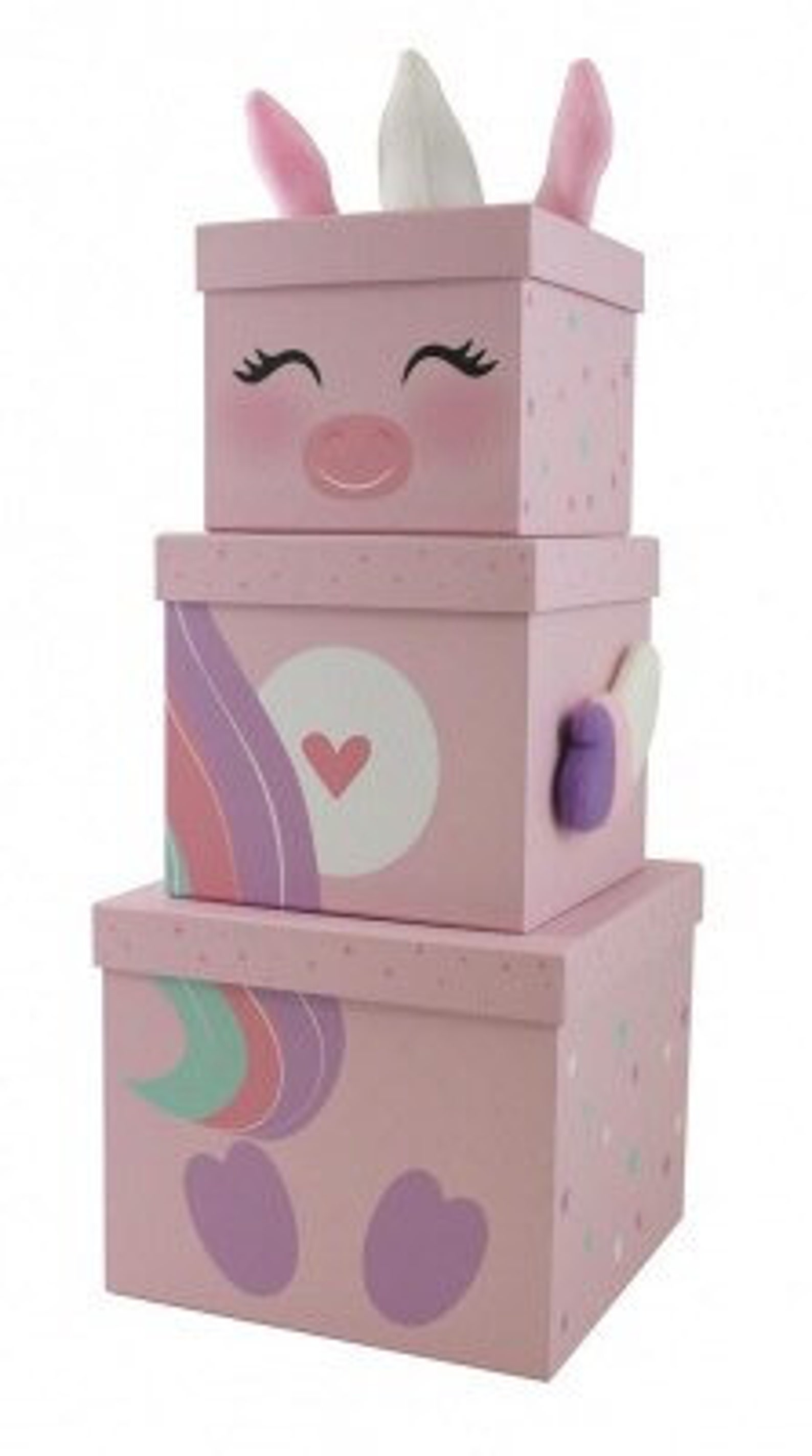 Personalised Plush Stacking Boxes - Birthday Gift - Storage Boxes ...