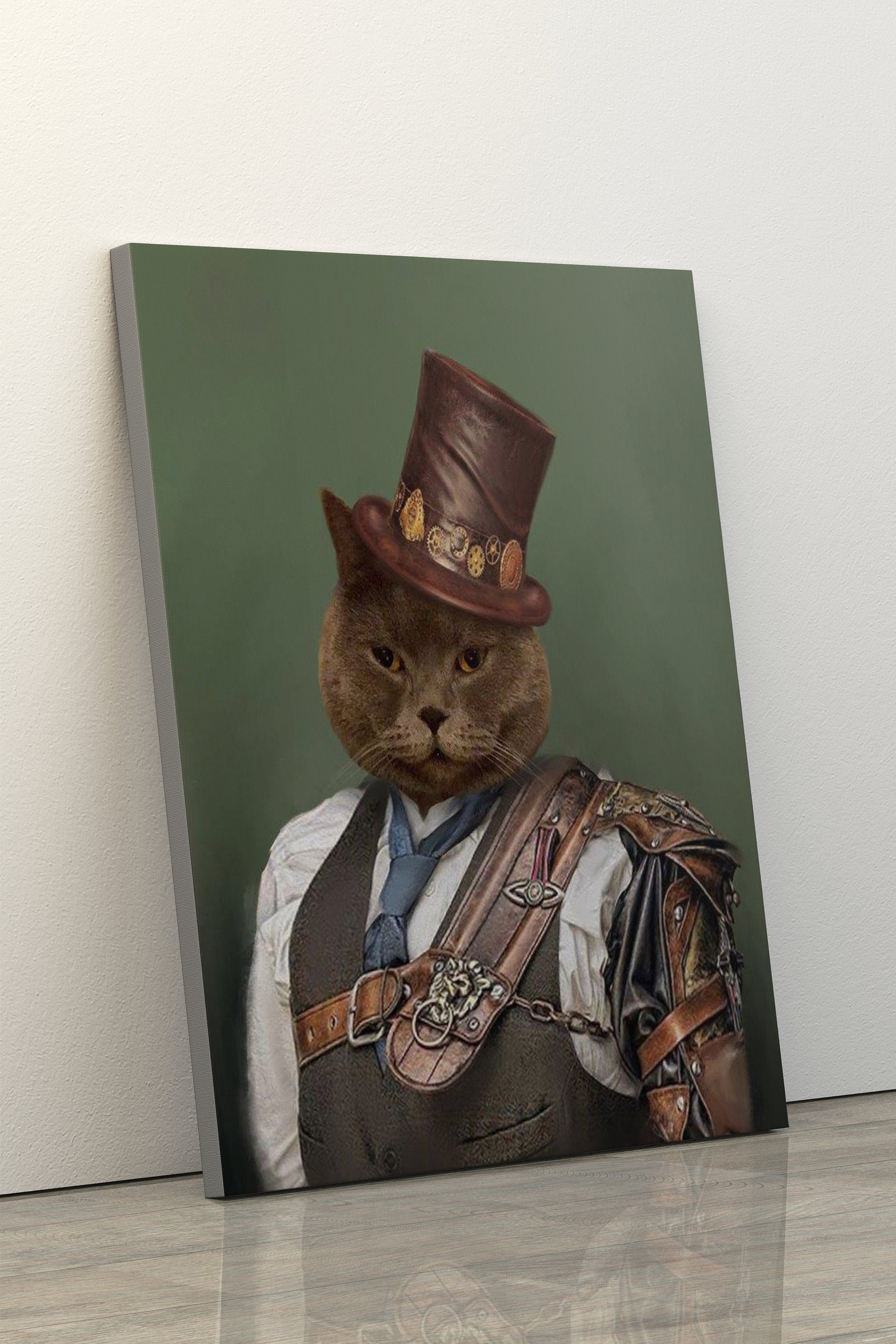 Pet Portrait the Gangster Gangster Cat Photo Gangster - Etsy