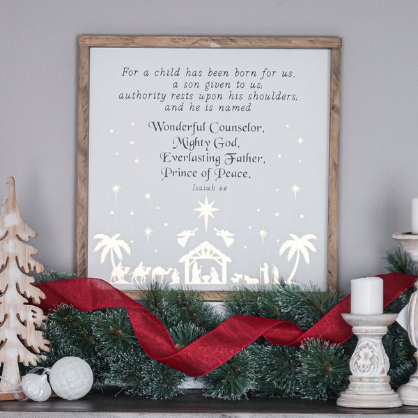 Religious Christmas Wood Sign - Etsy