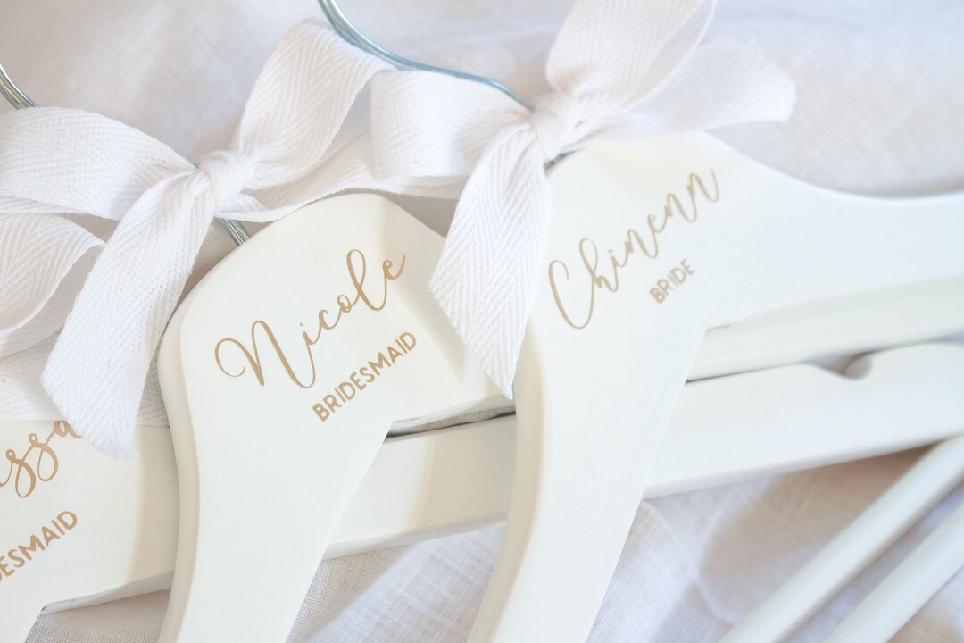 Personalized Bridal Party Hangers Wedding Dress Hangers Bridesmaid Gift ...