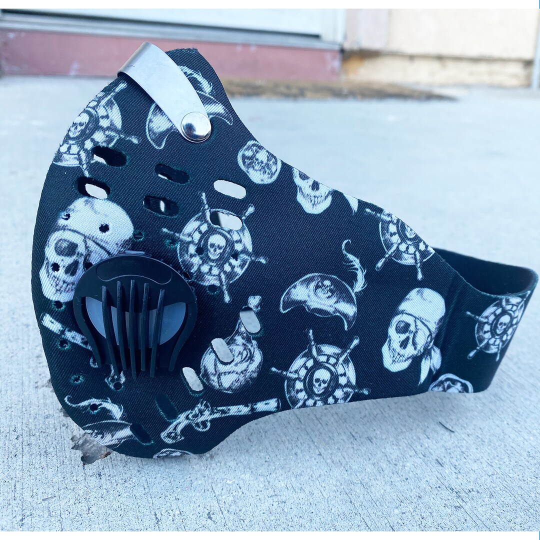 Skull Design Face Mask Face Mask Dust Activated Carbon With Filter Anti ...