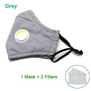 Mask Personalized Face Mask Built in Air Valve With Filters - Etsy