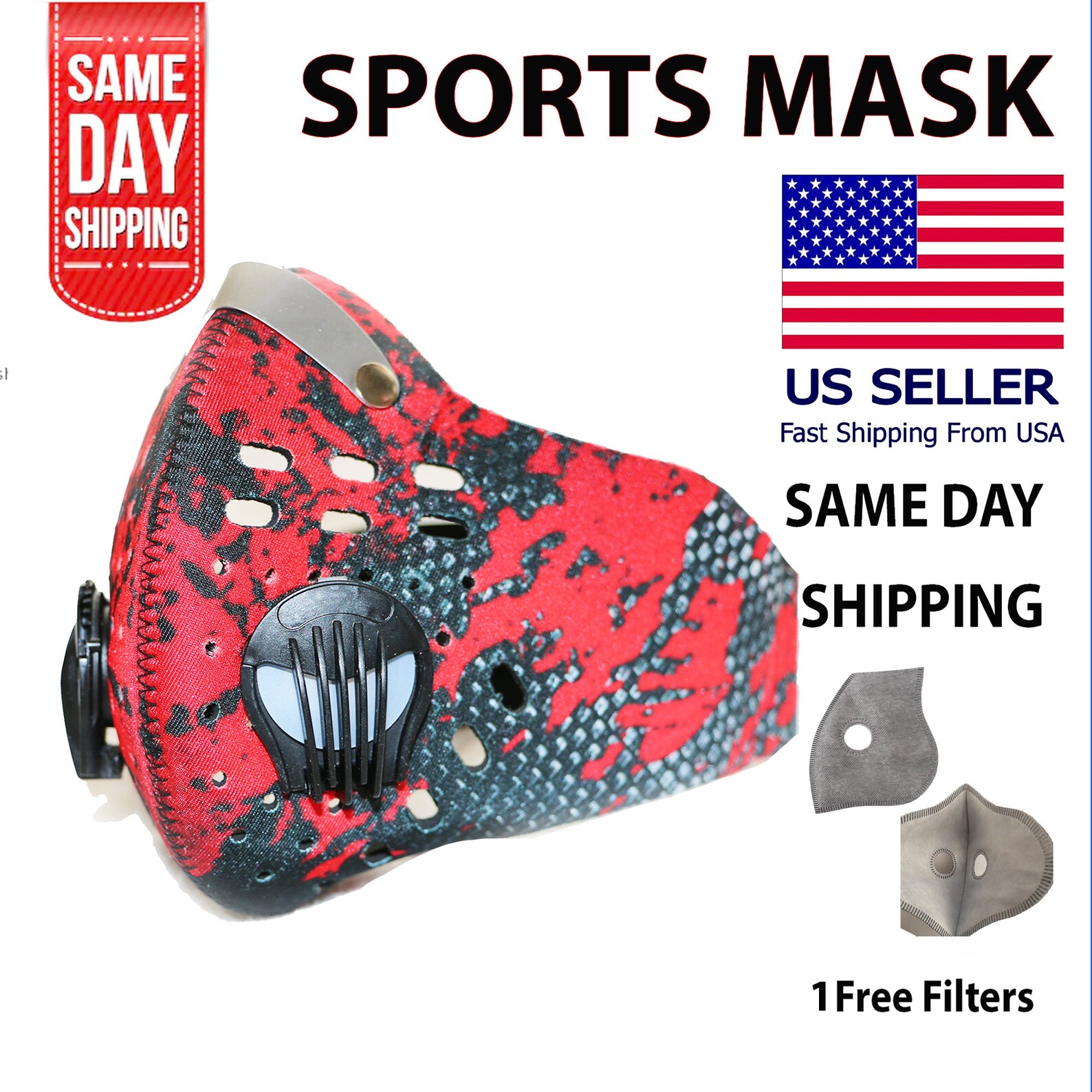 Face Mask Dust Activated Carbon With Filter Anti-pollution - Etsy