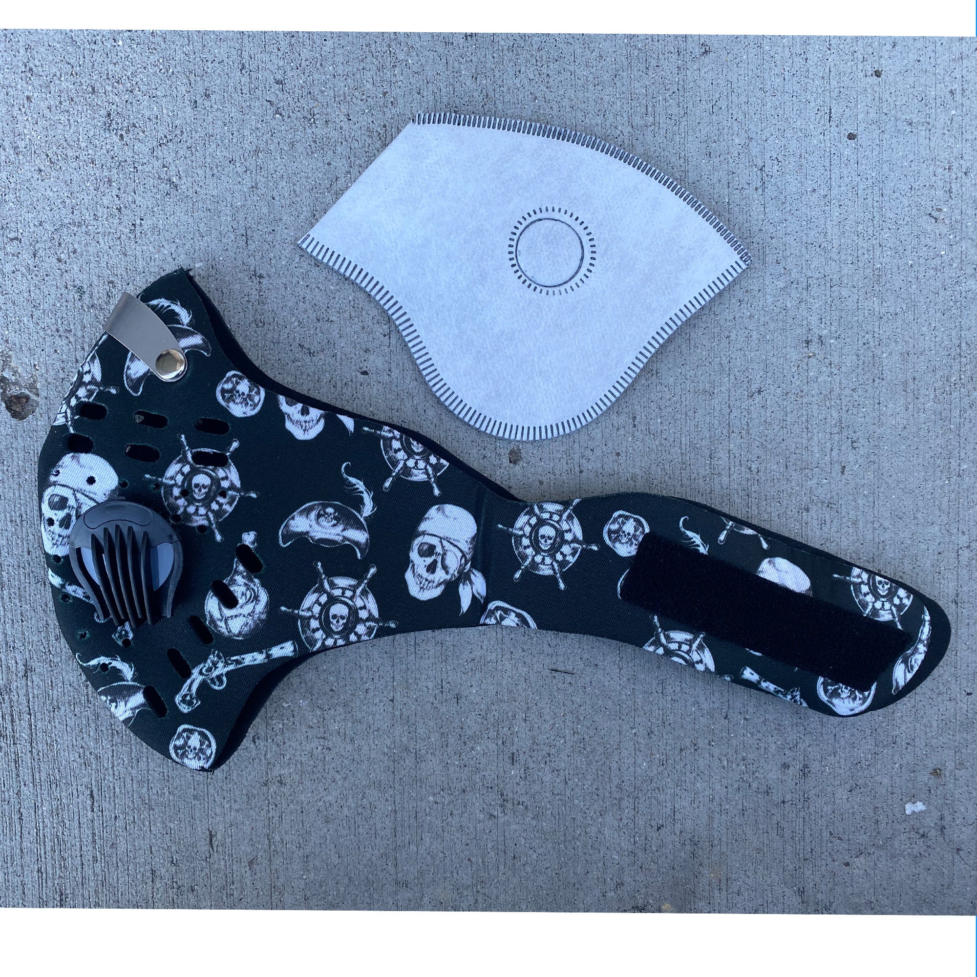 Skull Design Face Mask Face Mask Dust Activated Carbon With - Etsy