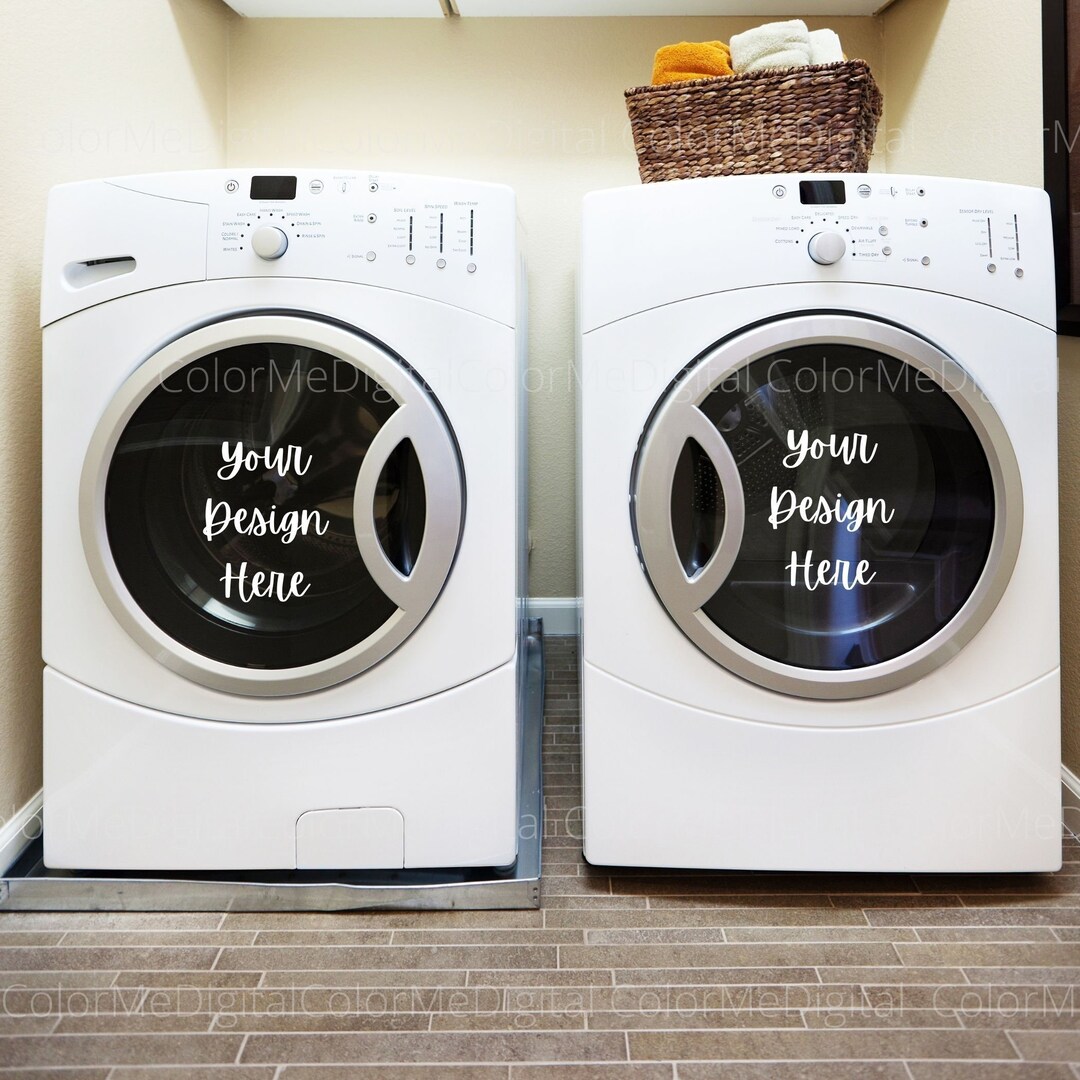 Washer Dryer FOUR IMAGES Mockup Laundry Room Mock-up for Your Custom ...
