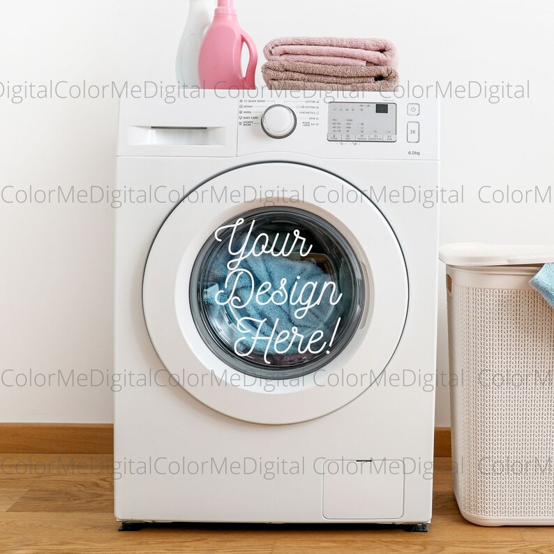 Washer Dryer FOUR IMAGES Mockup Laundry Room Mock-up for Your Custom ...