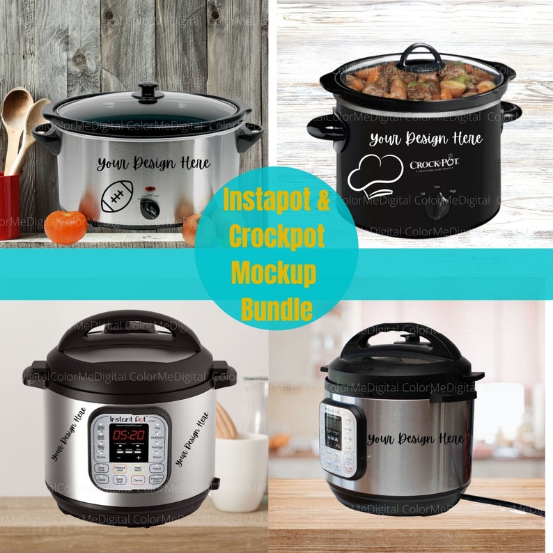 Instapot Mockup Bundle Crockpot Mock up Bundle FOUR Mock-ups for Your ...