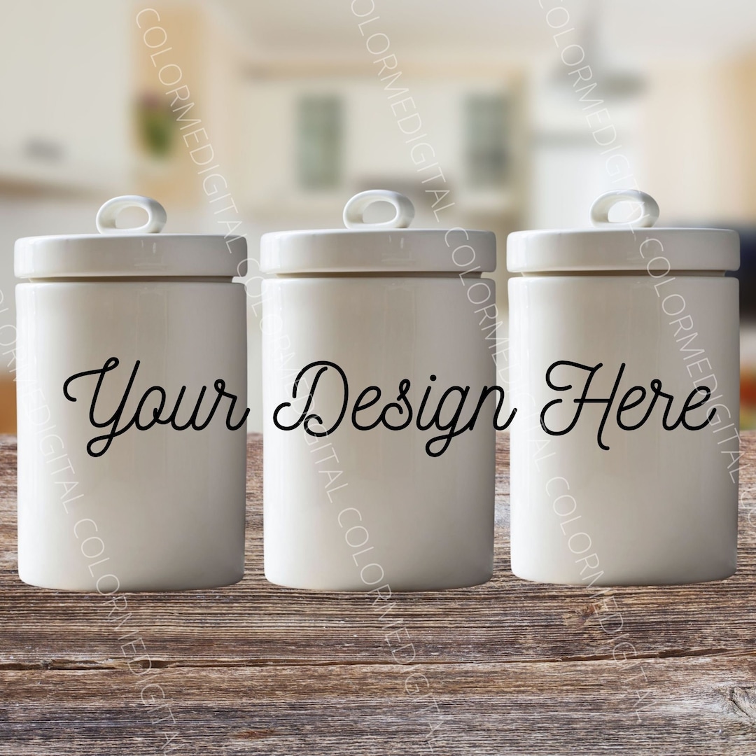 Kitchen Canister Container Mockup Mock up Photo for Organizing Labels ...