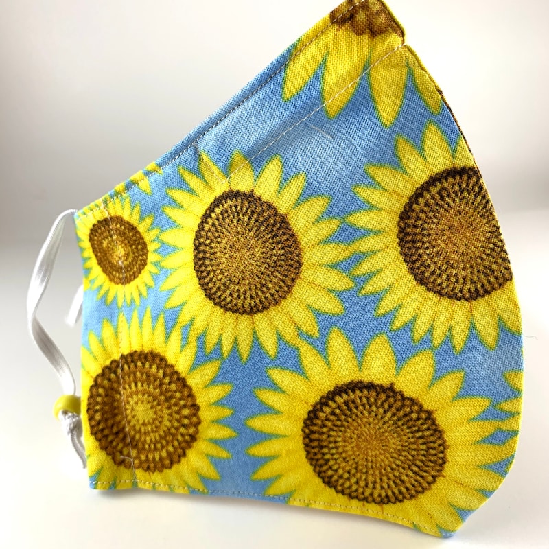 Sunflower Face Mask - Etsy