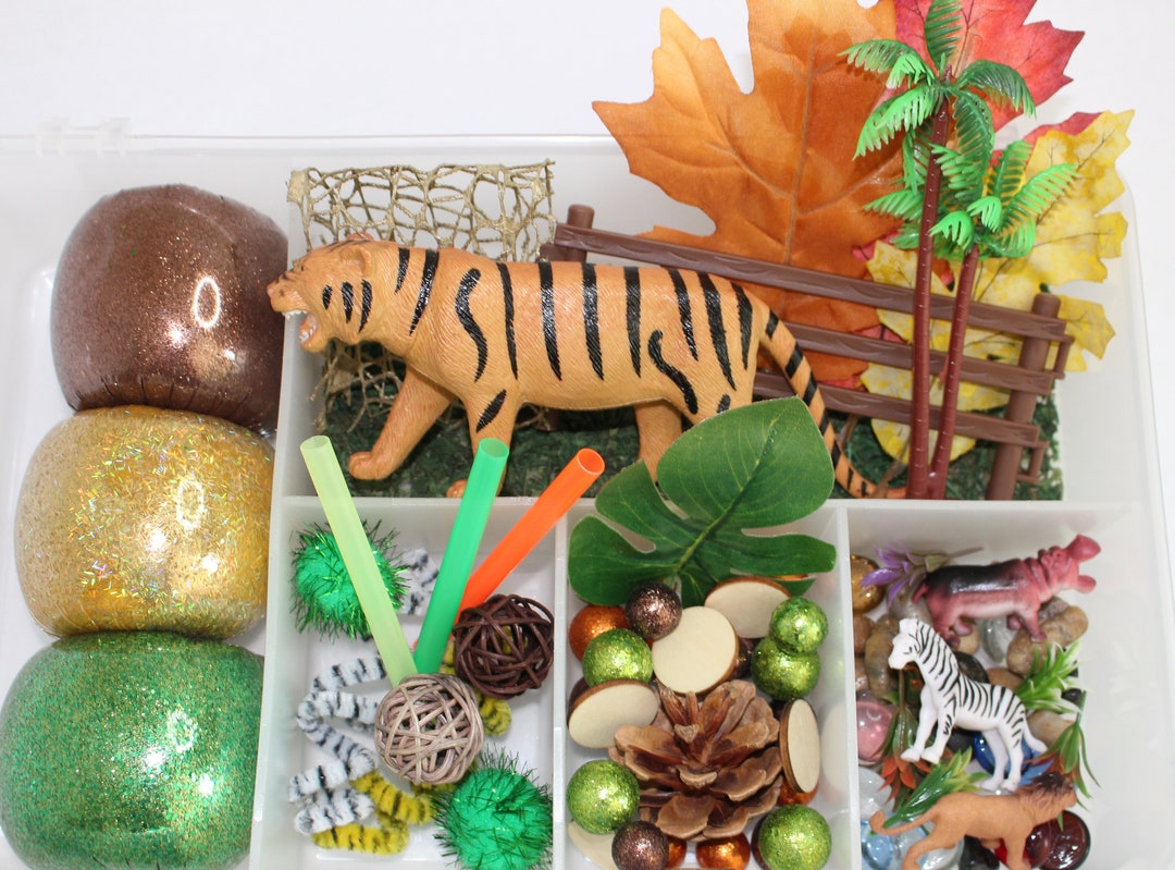 Jungle Playdough Kit, Zoo Playdough Kit, Wild Animal Playdough Kit ...
