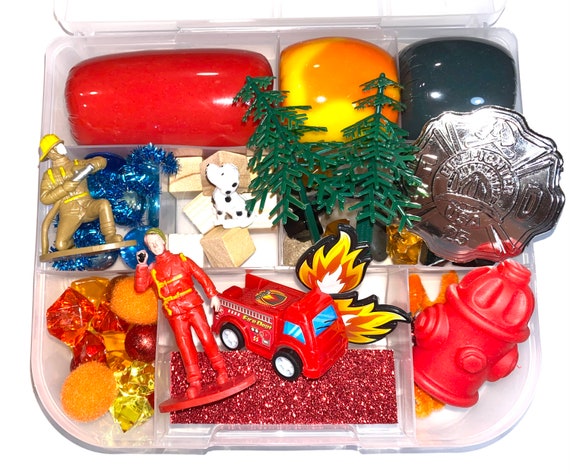 Fireman Playdough Kit Fire Fighter Sensory Kit Fire Playdoh | Etsy