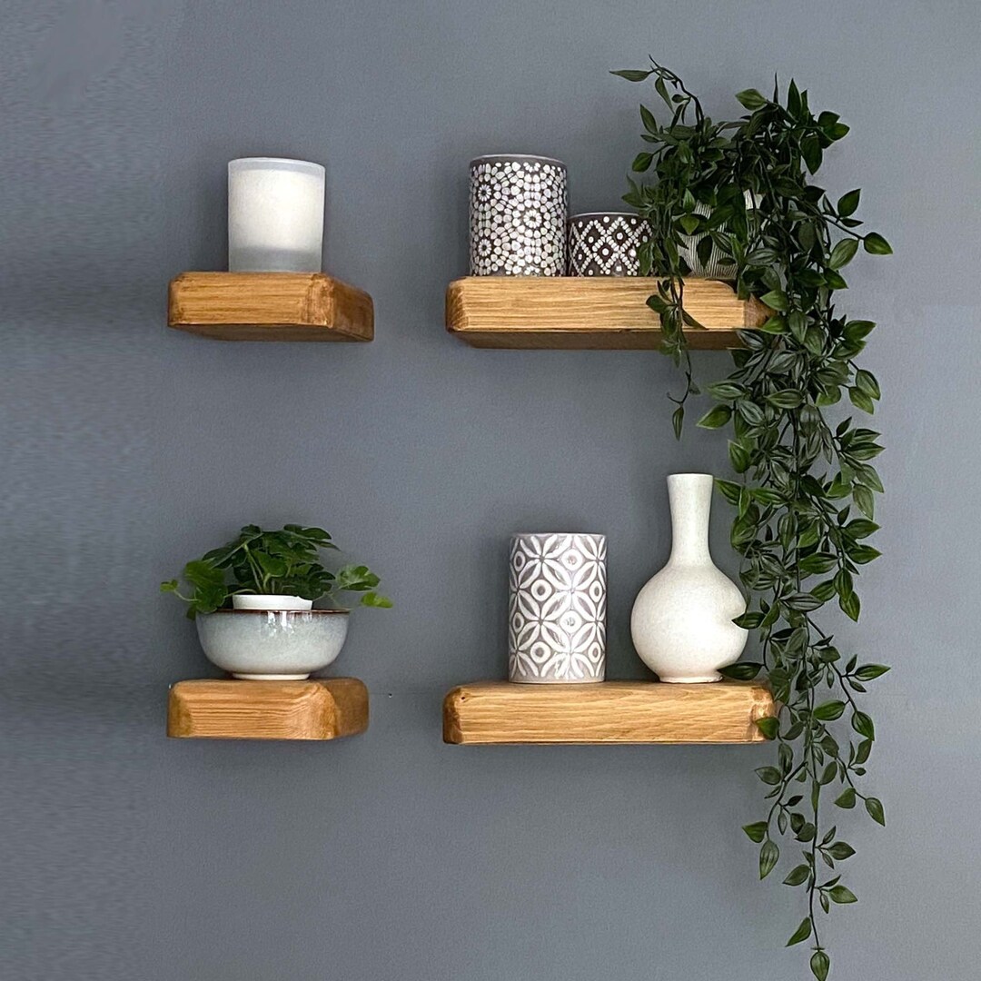 Lousarn® Mini Floating Shelves 4 Piece Kit 2x 25cm 10inch 2x 12.5cm ...
