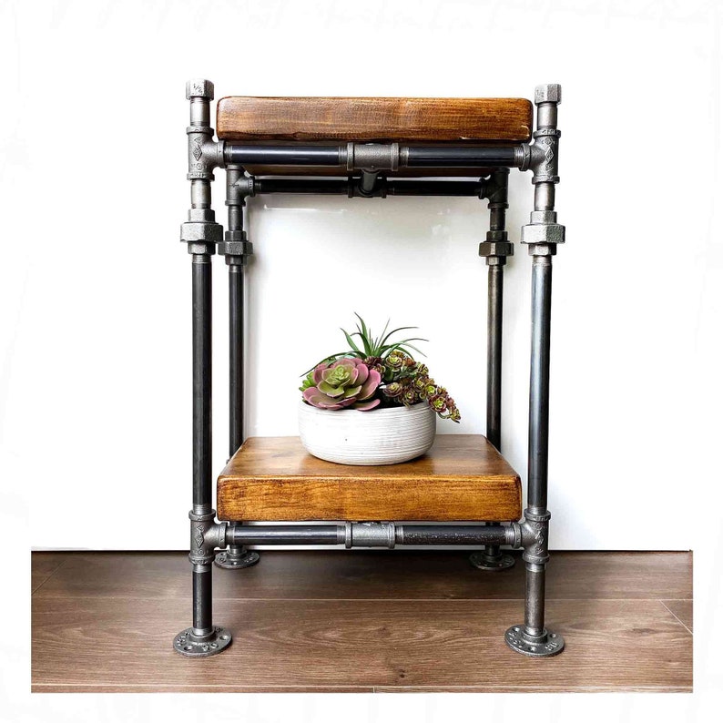 Industrial Pipe Side Table - Etsy UK
