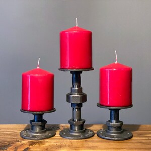 Industrial Pipe Pillar Candle Holders - Etsy