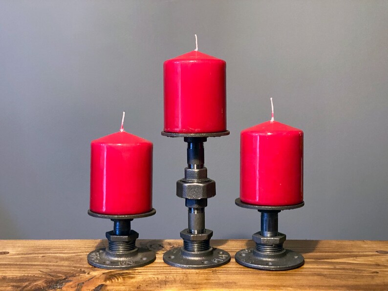 Industrial Pipe Pillar Candle Holders | Etsy