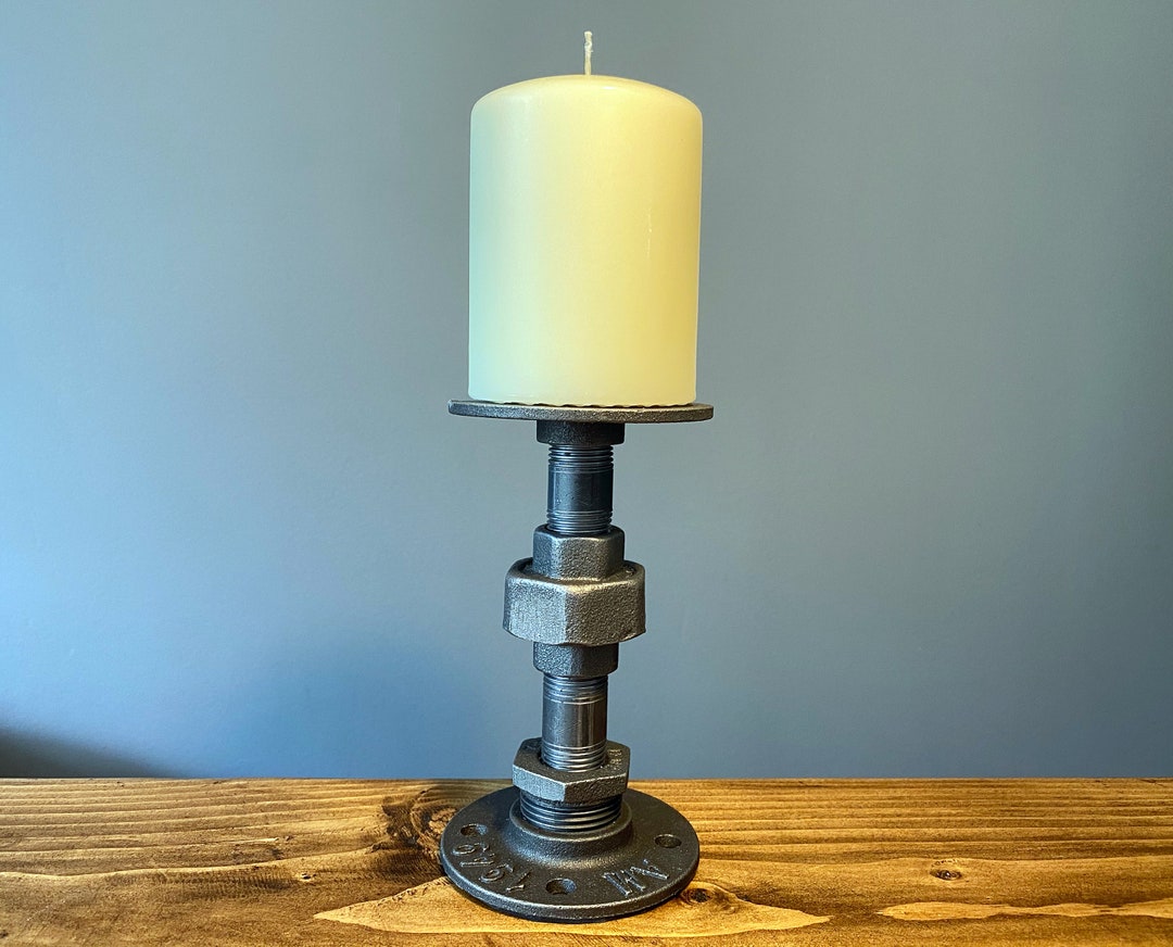Industrial Pipe Pillar Candle Holders - Etsy