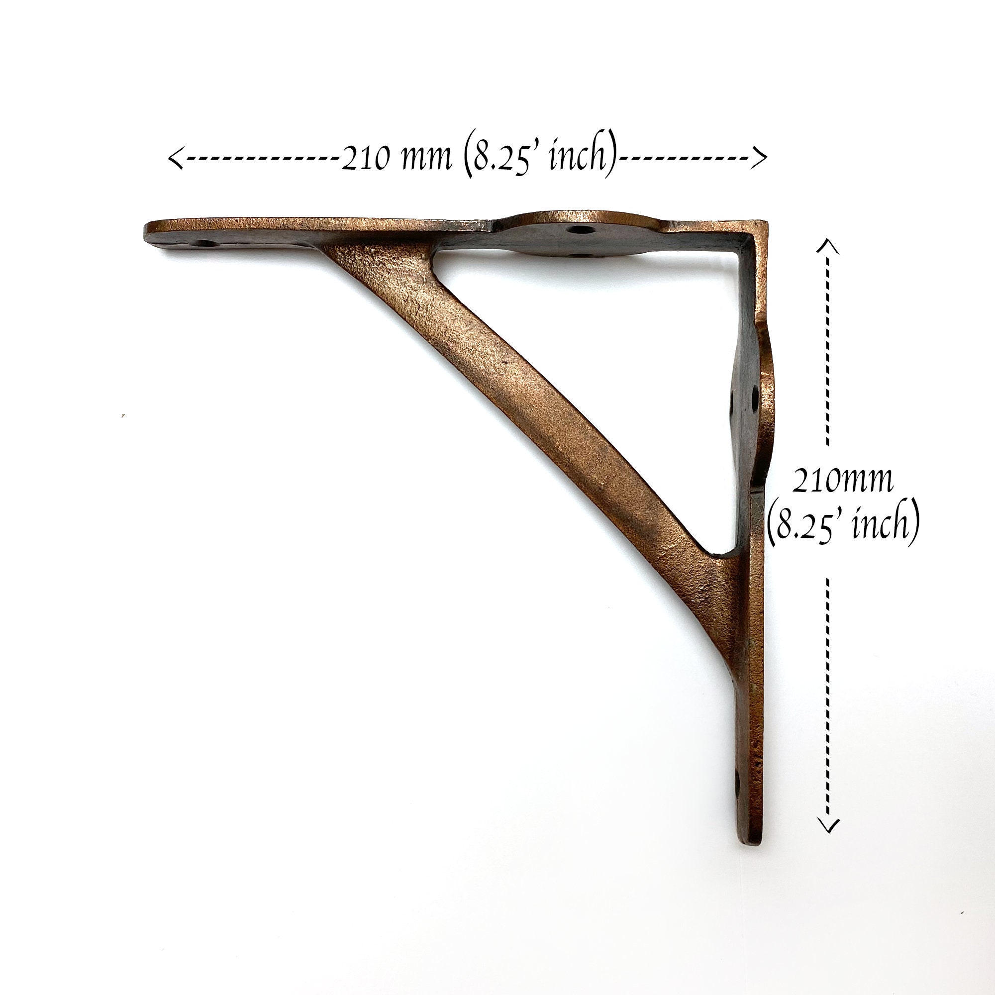 1 Pair Cast Iron Antique Copper Gallows Shelf Brackets 6 - Etsy UK