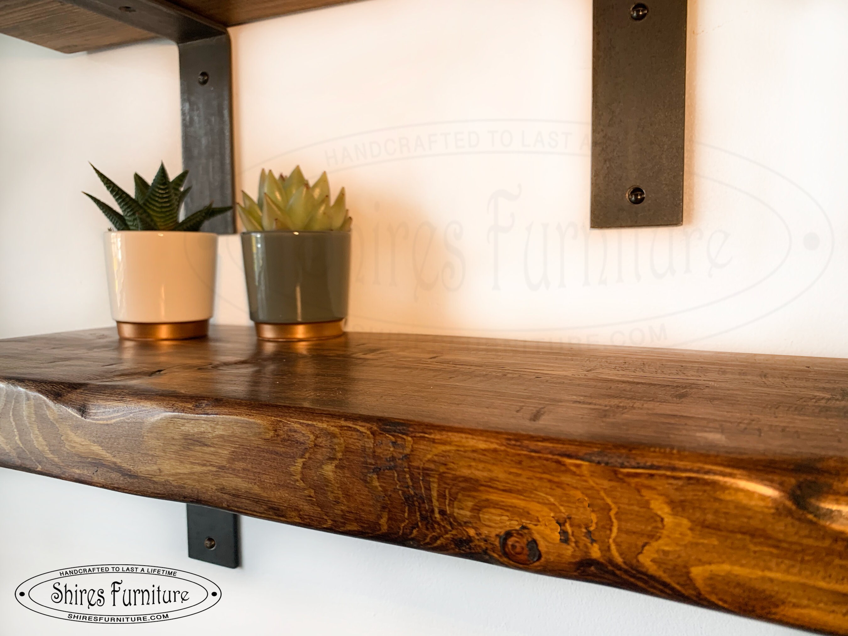 Rustic Scaffold Style Solid Wood Shelf 9 X 2 With Heavy Duty - Etsy