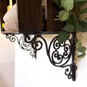 Large Iron Scroll Brackets - Etsy
