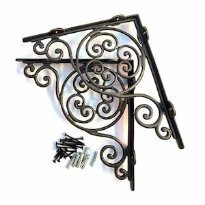 Large Iron Scroll Brackets - Etsy