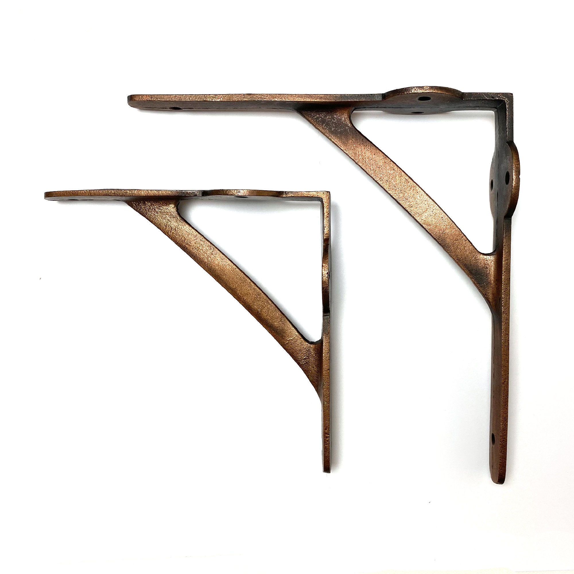 1 Pair Cast Iron Antique Copper Gallows Shelf Brackets 6 - Etsy UK