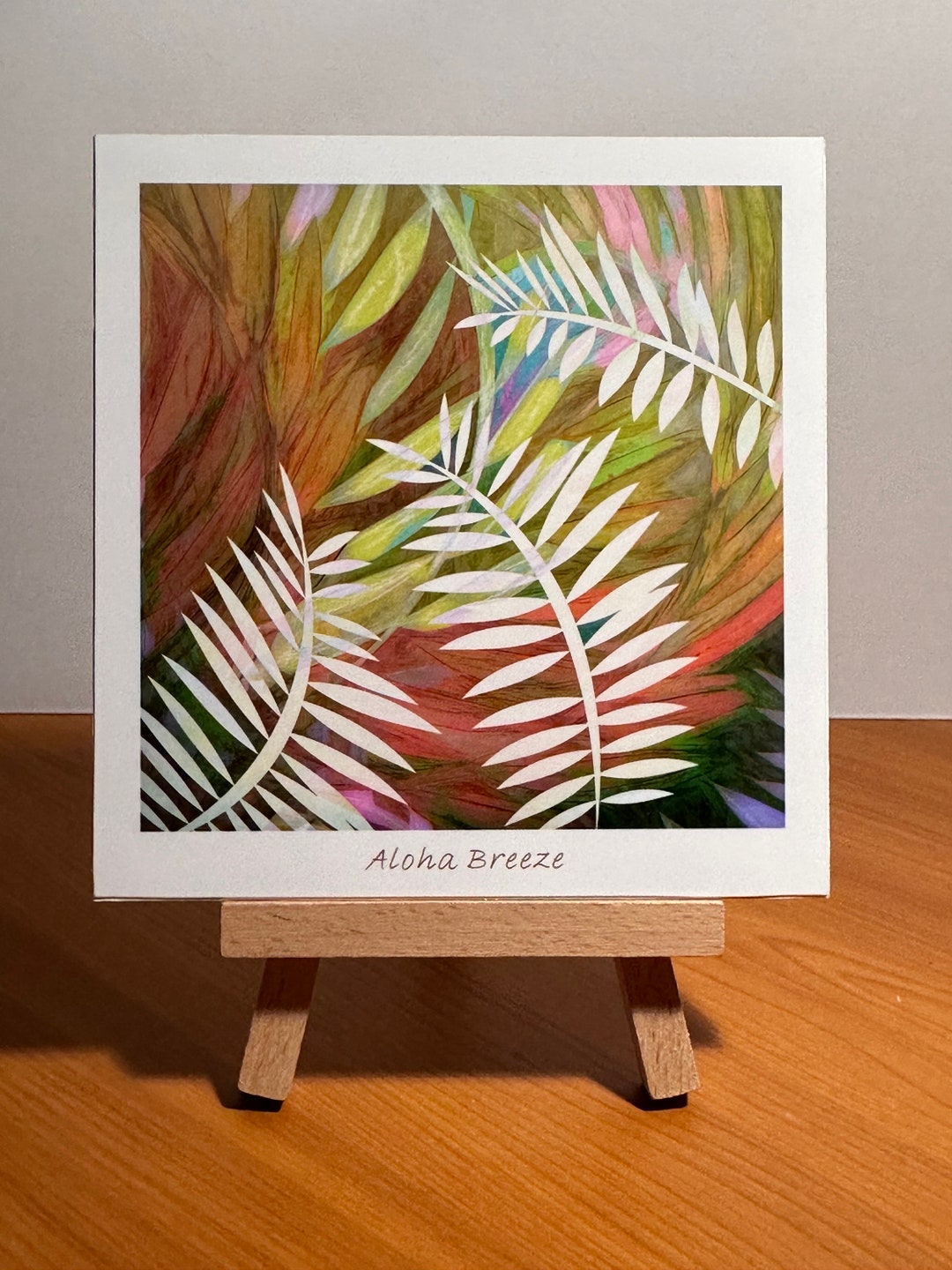 Aloha Breeze, 5x5 Mini Print With Easel. Colorful, Vibrant, Tropical ...