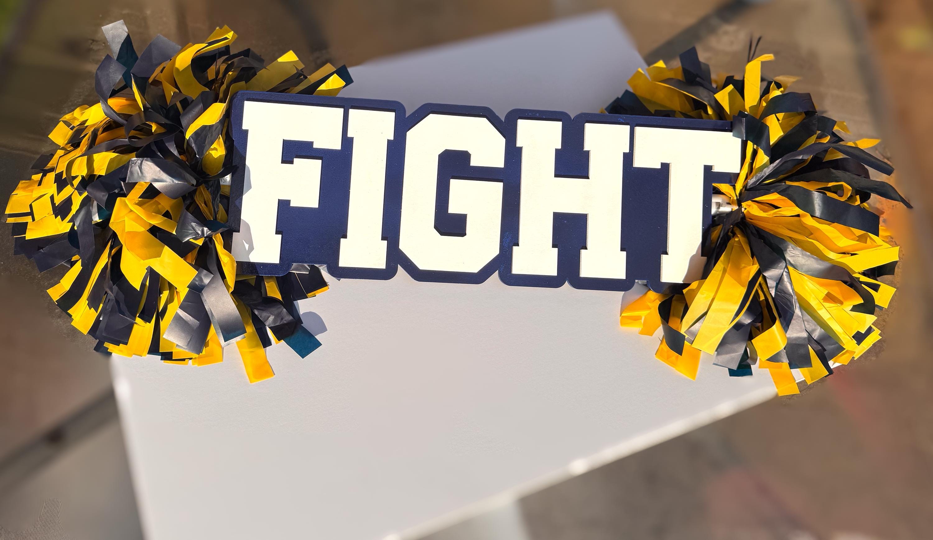 Pom Pom Sign Cheer Spirit Stick - Spirit Stick Cheer - Personalized ...