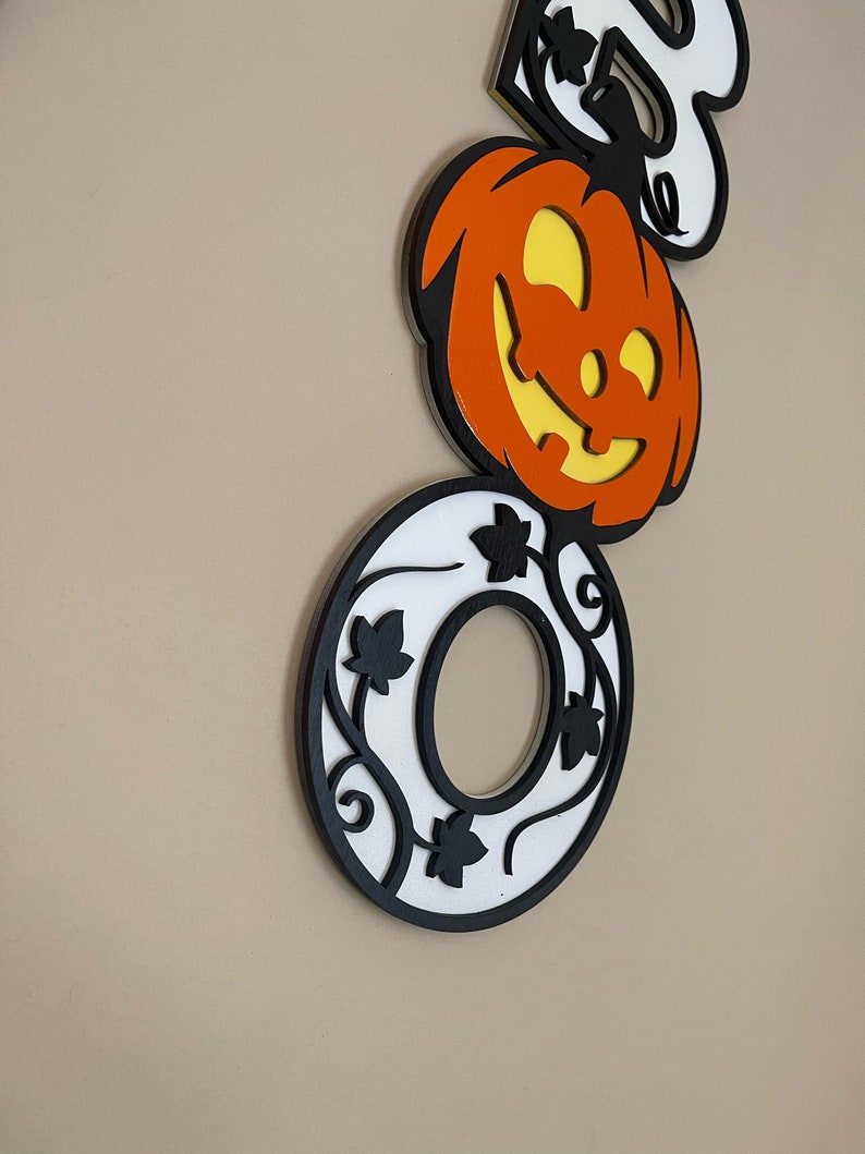Halloween Boo Door Hanger Ghost Boo Sign Pumpkin Boo Sign - Etsy