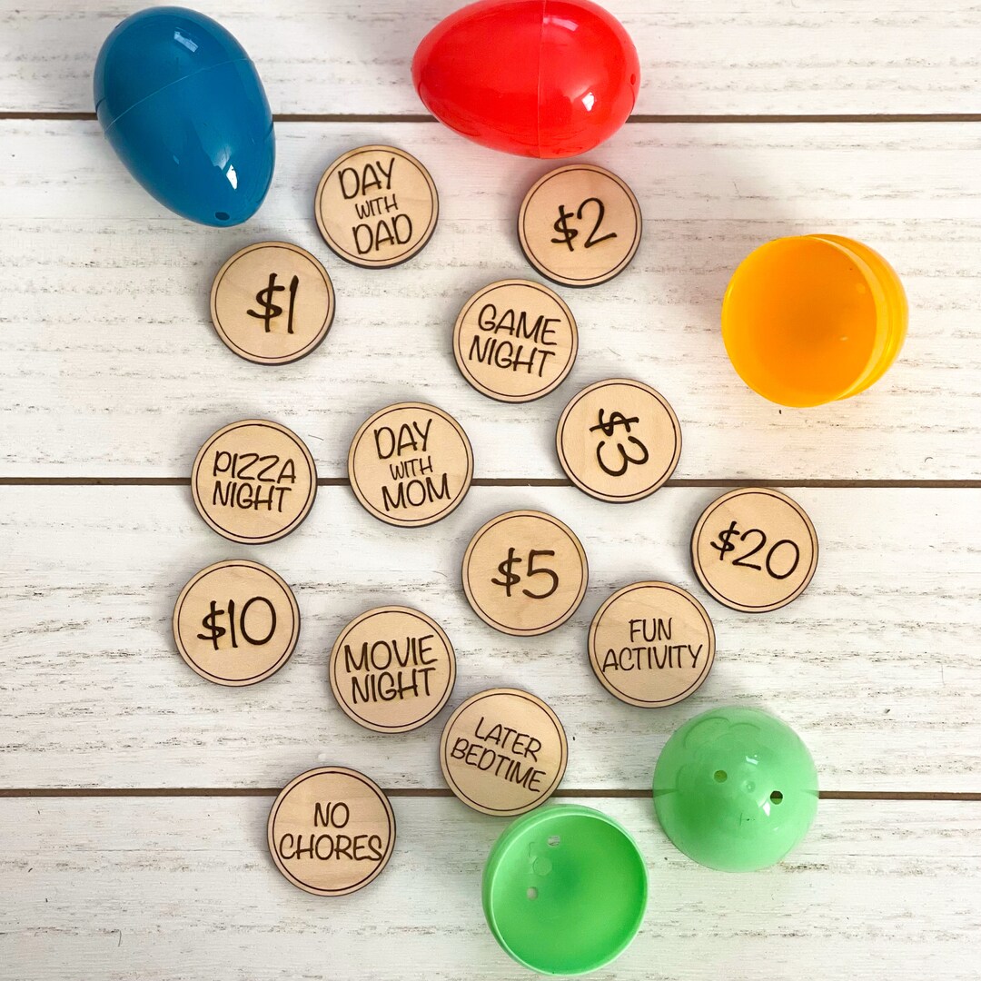 Easter Egg Tokens, Easter Basket Stuffer, Easter Egg Fillers, Easter ...