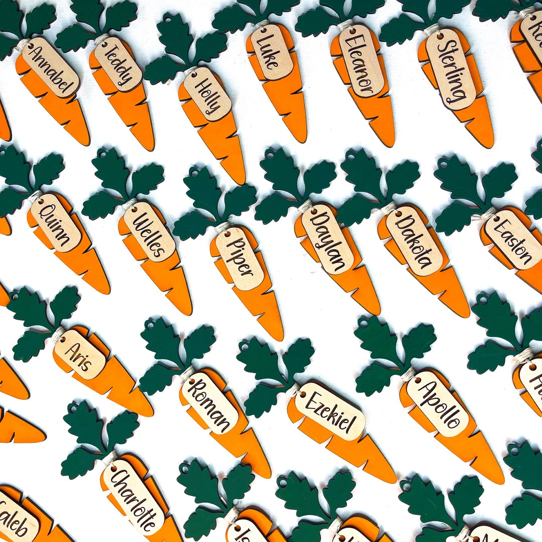 Carrot Tag, Personalized Easter Basket Tags, Easter Tags, Easter Gifts ...