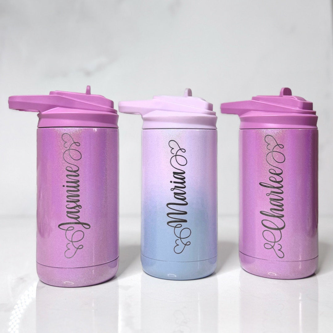 Personalized Kids Water Bottle, Princess Birthday Party Favors, Mermaid ...