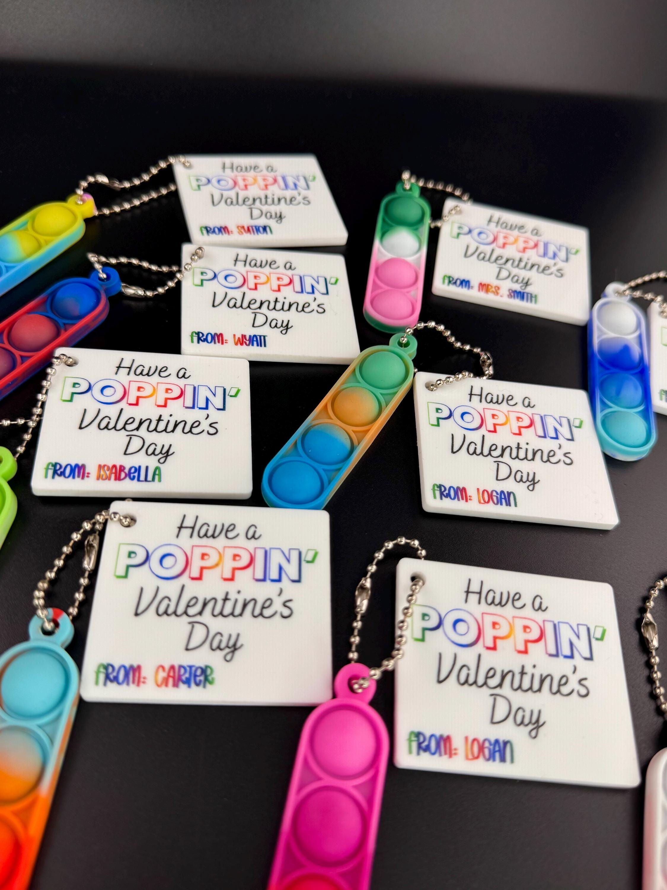 Classroom Valentines, Pop It Valentine, Personalized Valentines Gift ...