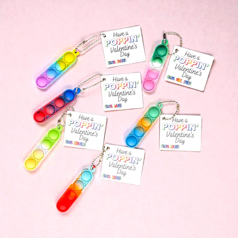 Classroom Valentines, Pop It Valentine, Personalized Valentines Gift ...
