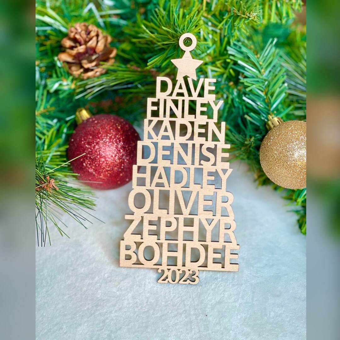 Personalized Christmas Ornament, Christmas Tree Name Ornament, Name ...
