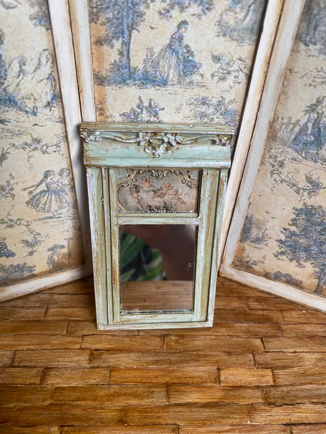 Miniature Trumeau French Mirror/big Mirror/ One Inch Scale/ Antique ...