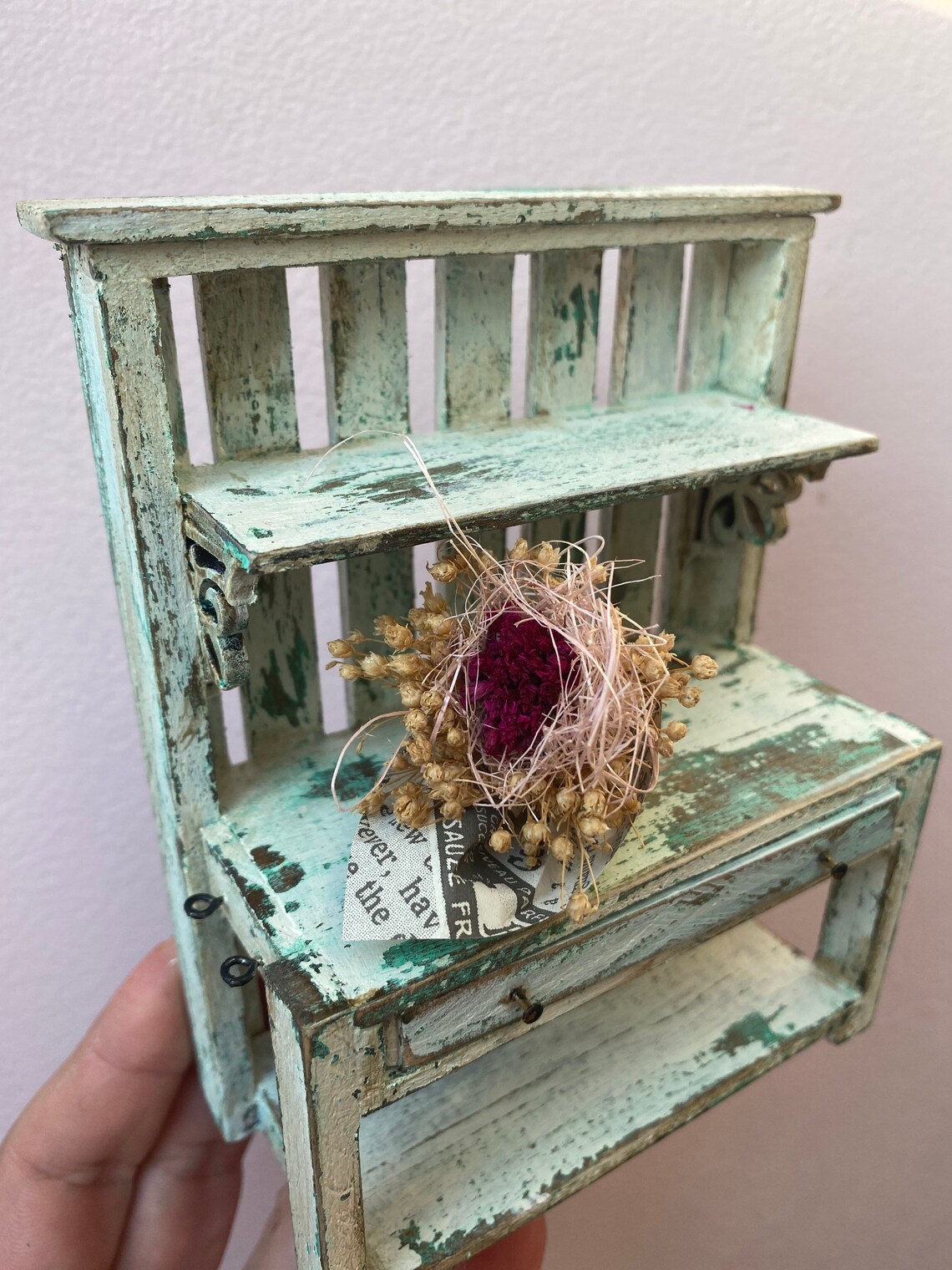 Miniature Garden Bench One Inch Scale Made of Wood Vintage - Etsy