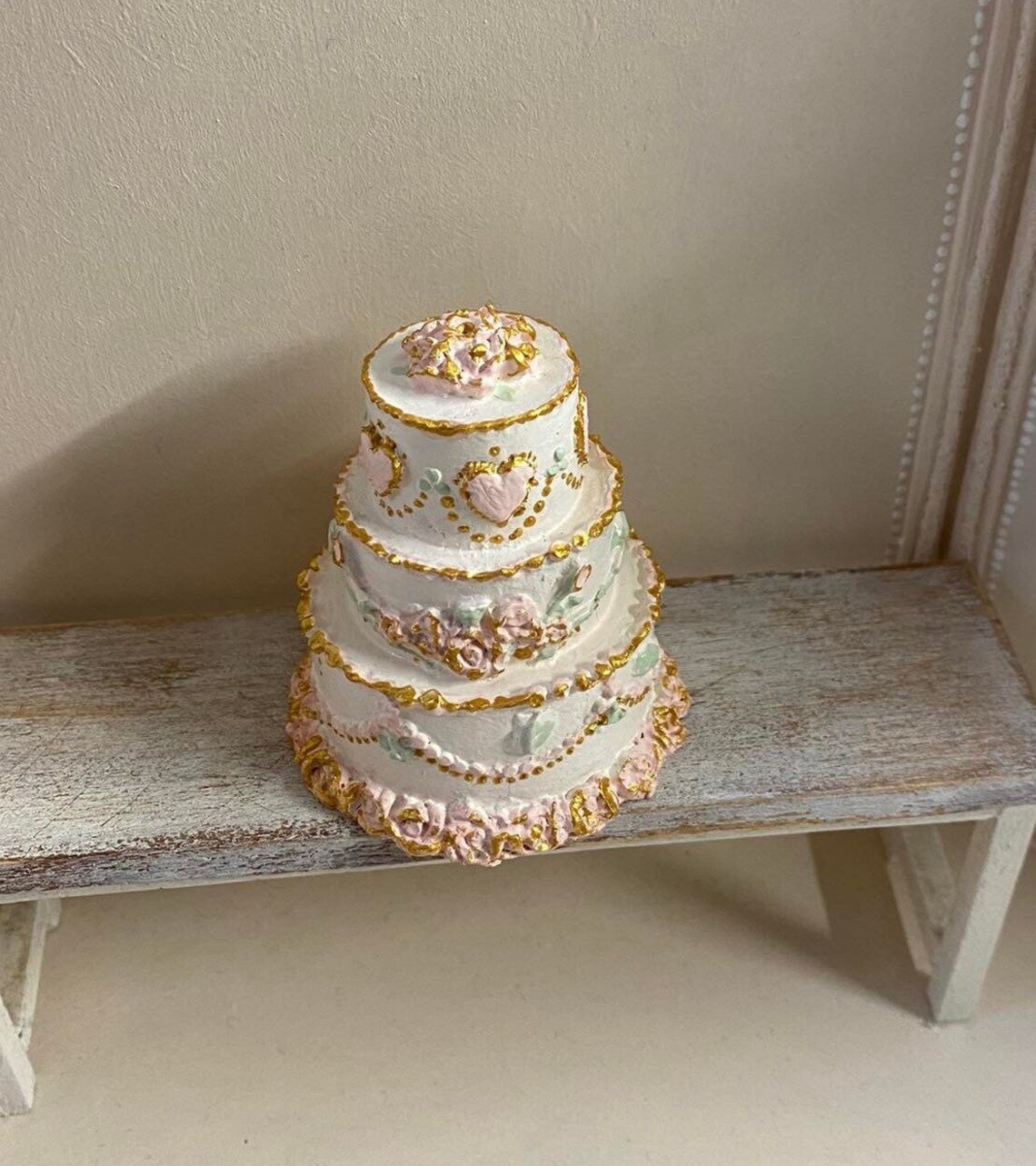 Miniature Wedding Cake Dollhouse Miniature Cakes for Barbie - Etsy