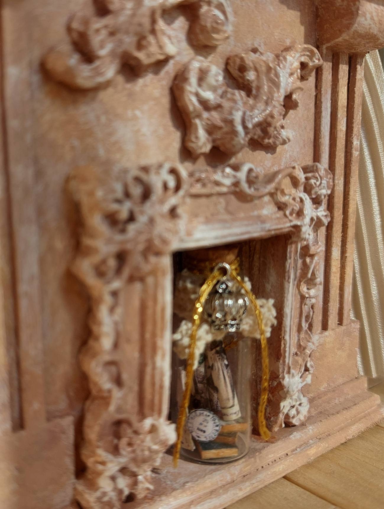 Miniature Decorative Glass Jar With Books Letters and Scrols - Etsy