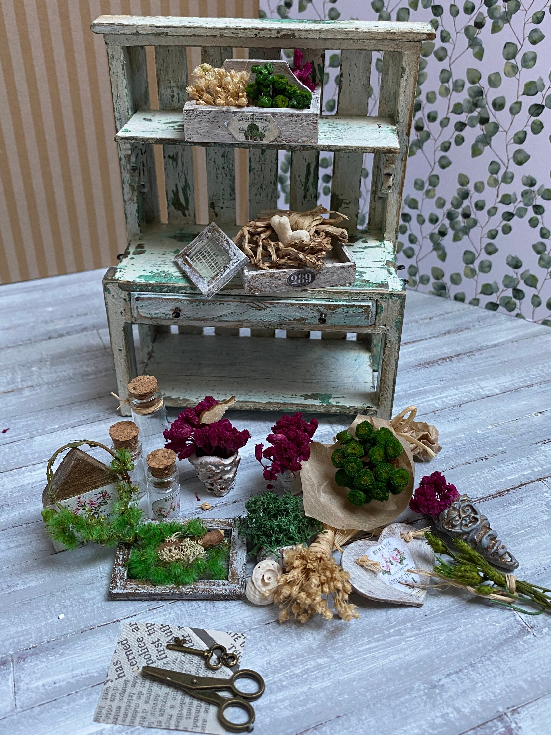 Miniature Garden Bench One Inch Scale Made of Wood Vintage - Etsy