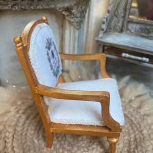 Miniature Armchair/wooden Chair/one Inch Scale - Etsy