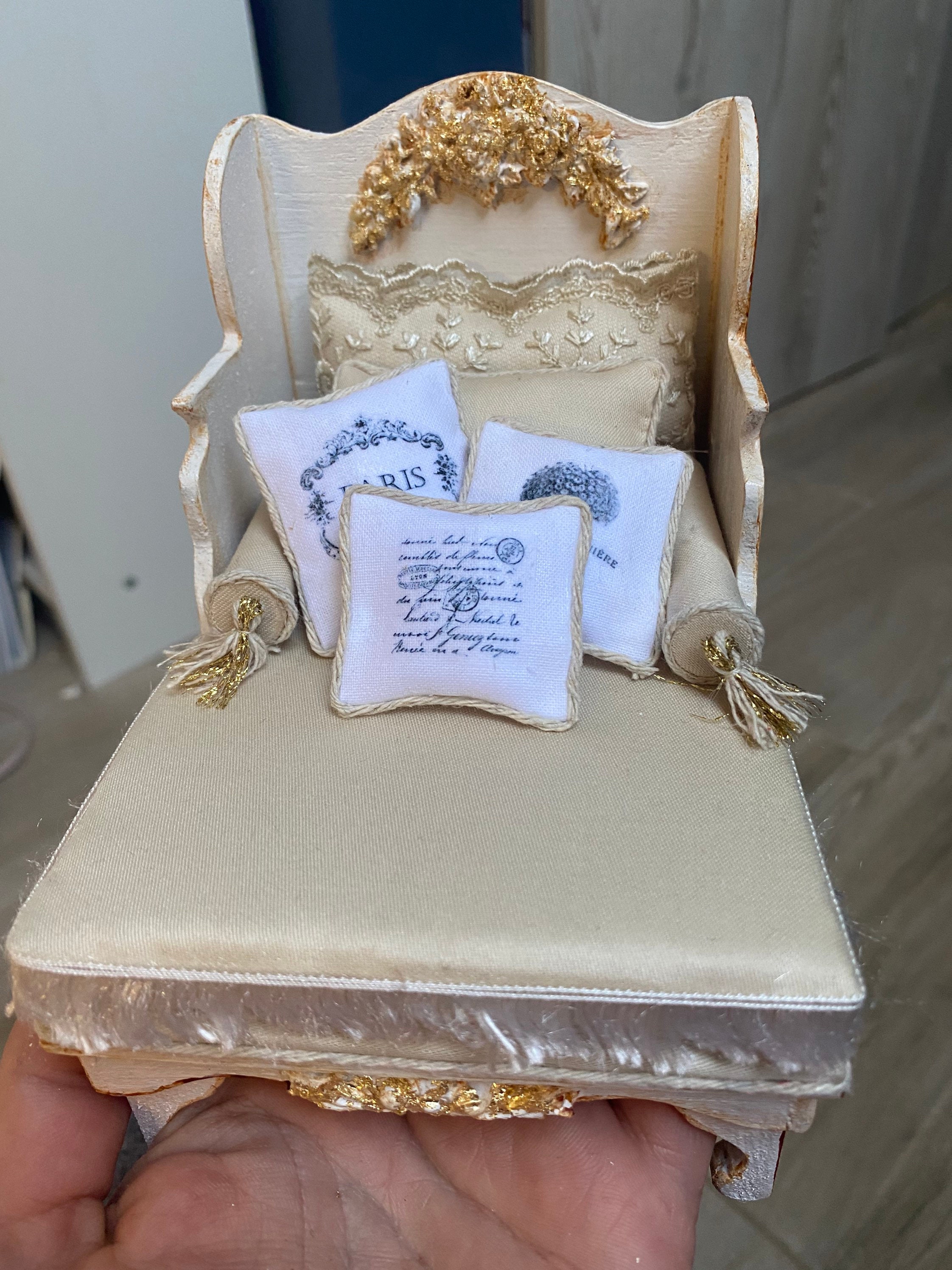 Miniature Antique Baroque Wooden Canabescale Miniature French - Etsy